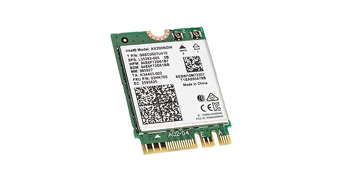Comparer les prix : Netzwerkkarte Intel Wi-FI 6 AX200 M.2 2230 / M.2 ...