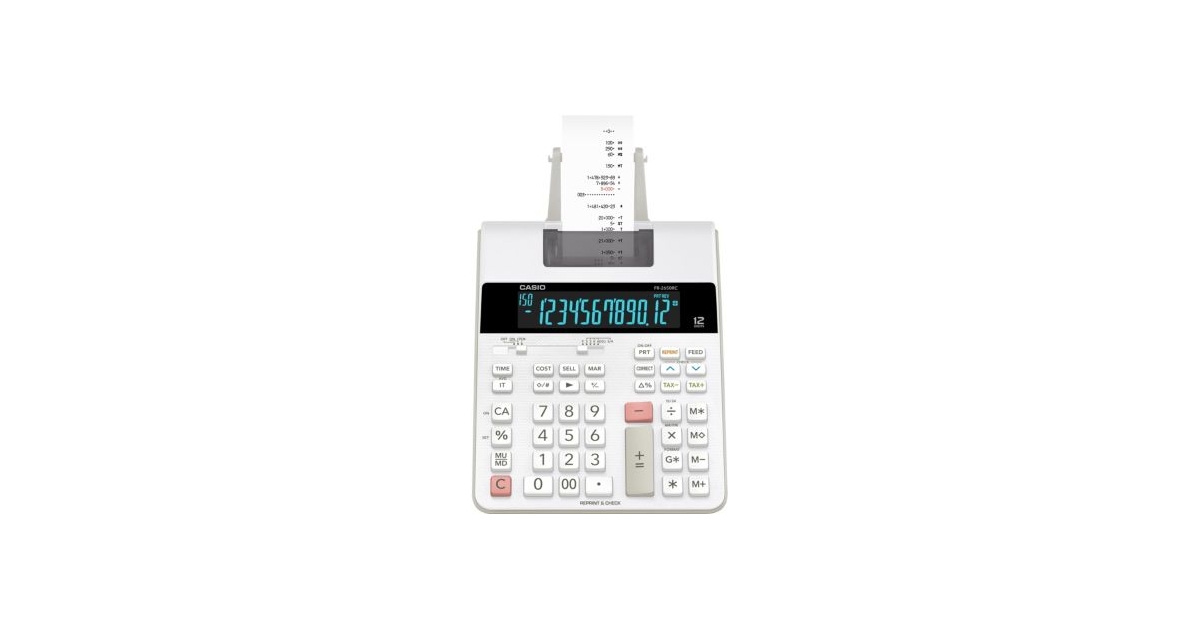 Comparer les prix : Casio FR 2650 RC Calculatrice imprimante Blanc ...