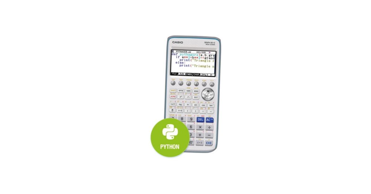 Comparer les prix : Casio Graph 90+E Calculatrice Graphique avec Python ...