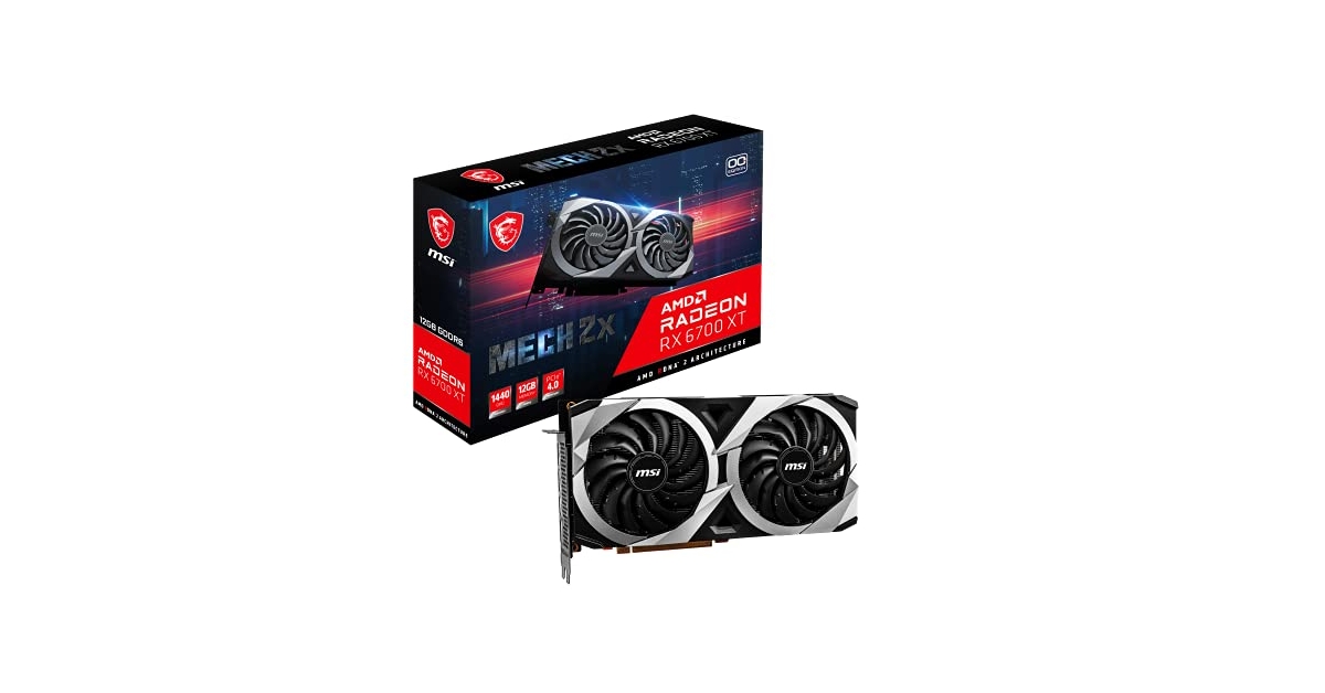 Comparer les prix : MSI Radeon RX 6700 XT Mech 2X 12G OC AMD 12 Go ...