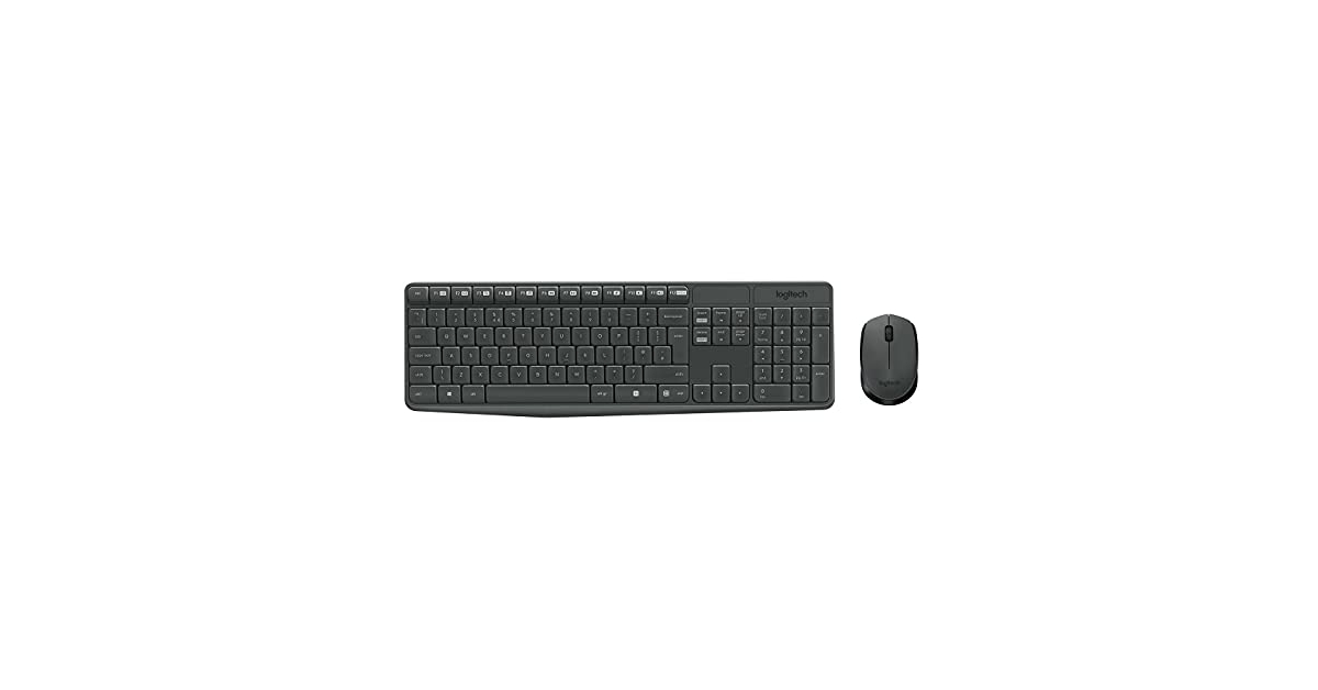 Comparer les prix : Logitech MK235 Combo Clavier et Souris pour Windows, 2,4 GHz avec Récepteur ...
