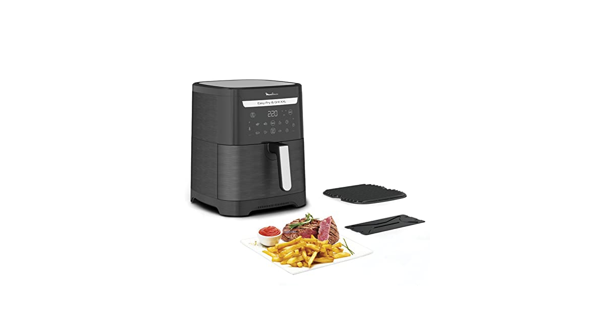 Comparer les prix : Moulinex Easy Fry & Grill XXL Friteuse sans huile + gril, Capacité 6,5 L ...