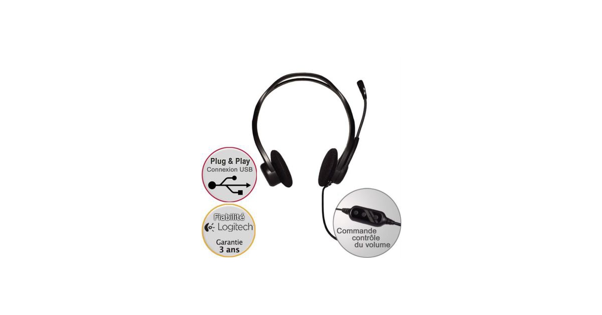 Comparer les prix : Logitech 960 Casque Filaire, Ecouteurs Stéréo avec ...