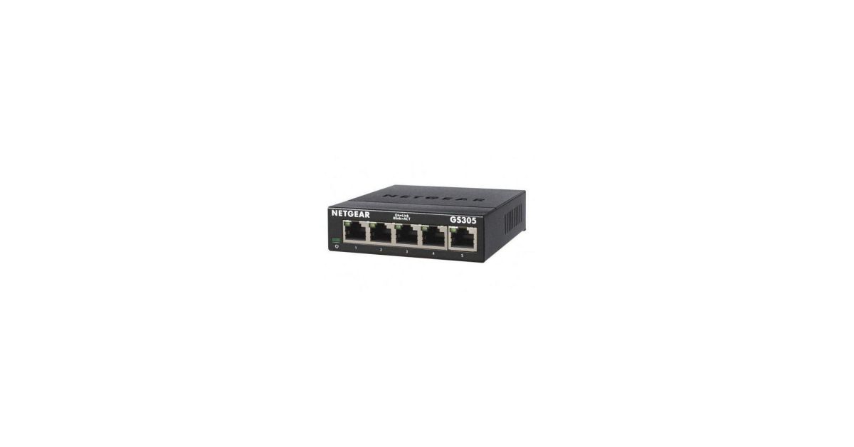 Comparer les prix : NETGEAR (GS305) Switch Ethernet 5 Ports RJ45 Métal ...