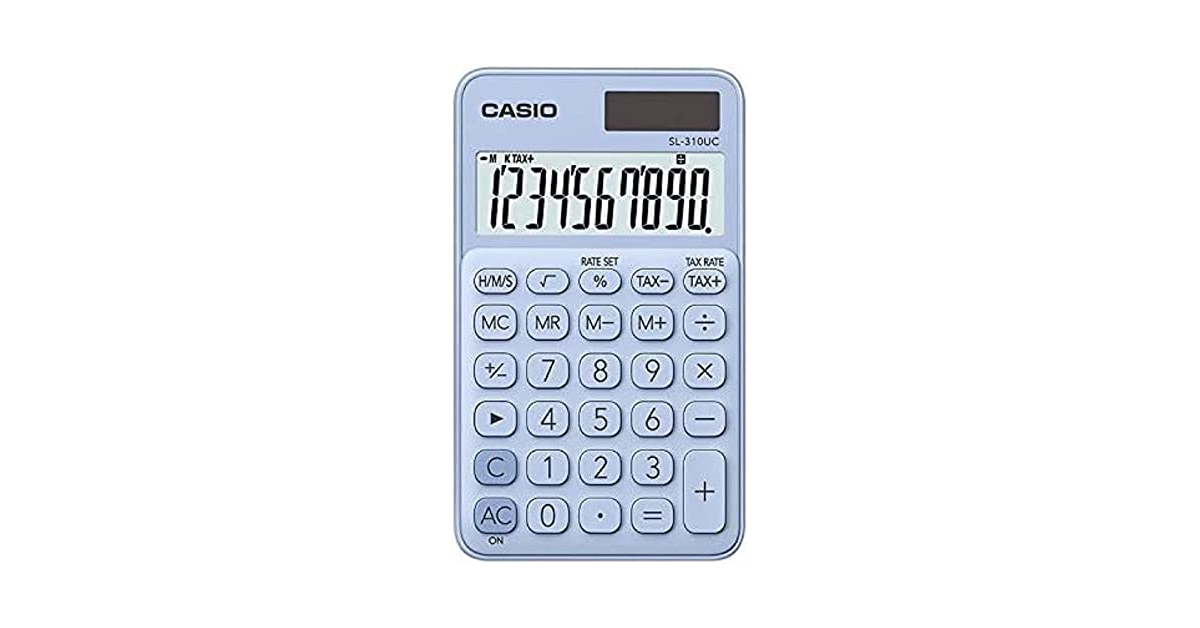 Comparer les prix : CASIO SL-310UC-LB - Calculatrice, 0,8 x 7 x 11,8 cm ...